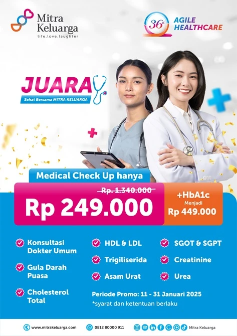Promo MCU Juara di Semua Cabang Mitra Keluarga, hanya Rp249 Ribu!