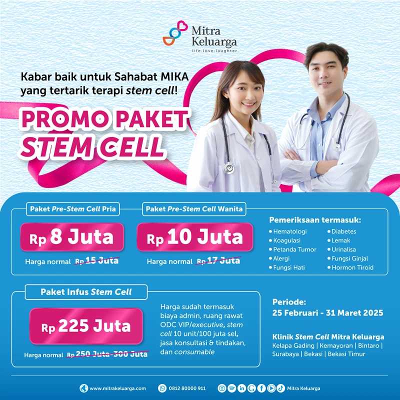 Promo Paket Infus Stem Cell untuk Kualitas Hidup Lebih Baik