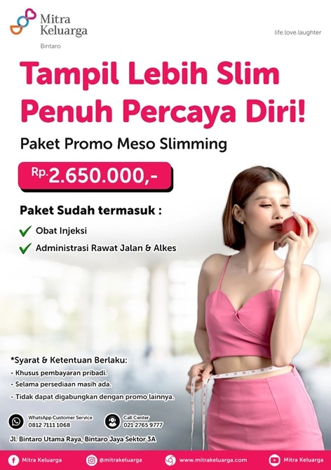 Promo Meso Slimming dari Mitra Keluarga Bintaro, Rp2,6 Jutaan saja!