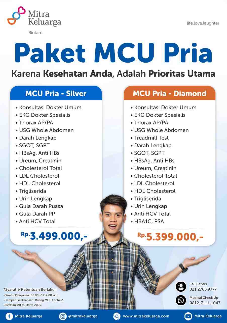 Promo Paket MCU Pria di Mitra Keluarga Bintaro